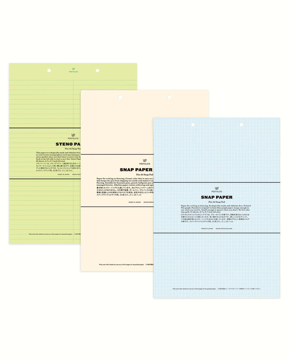 リフィル フォー スナップパッド A4 / Refill for Snap Pad A4 – POSTALCO